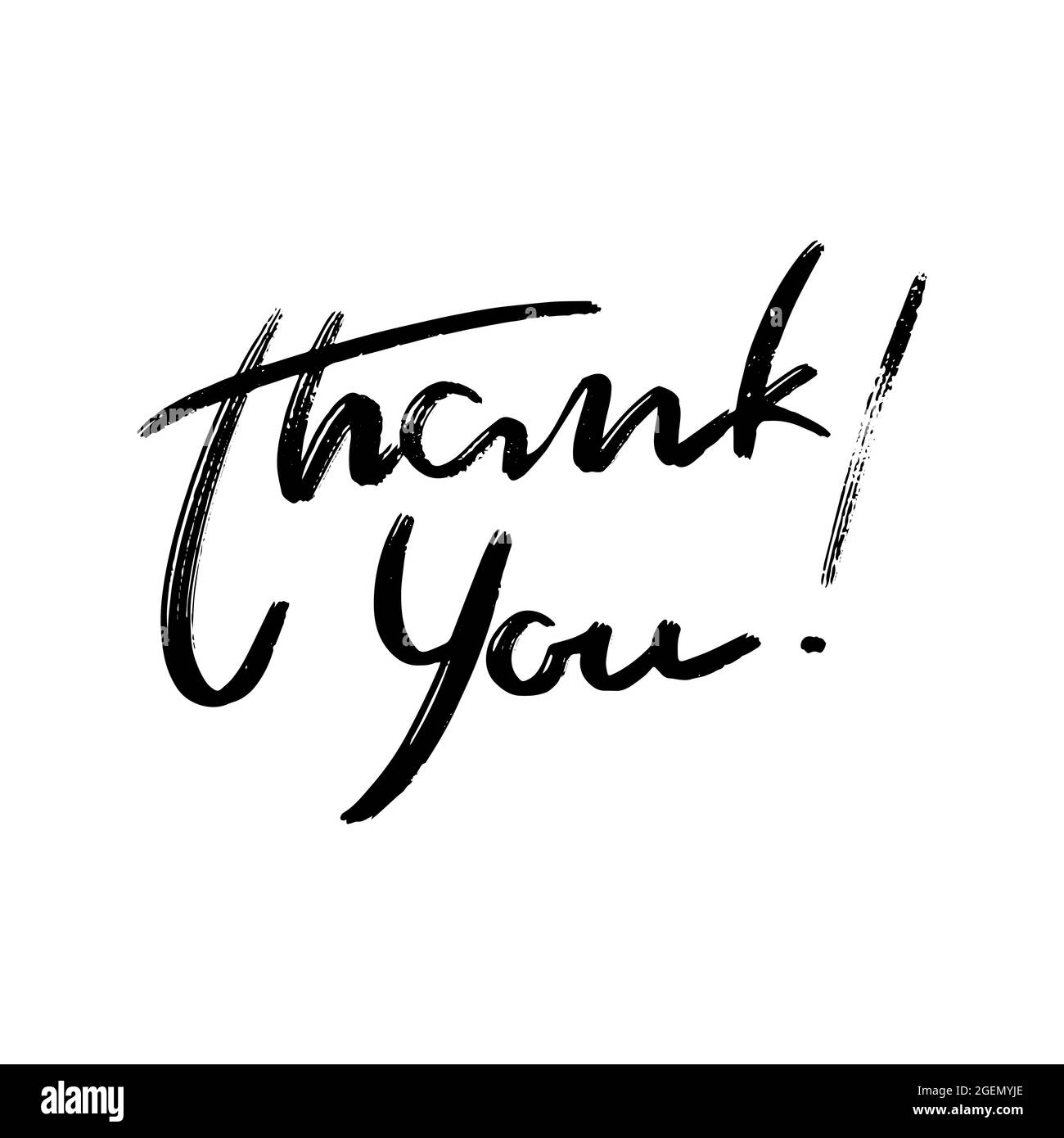 Thank You handwritten quote or phrase. Vector inscription thank you ...