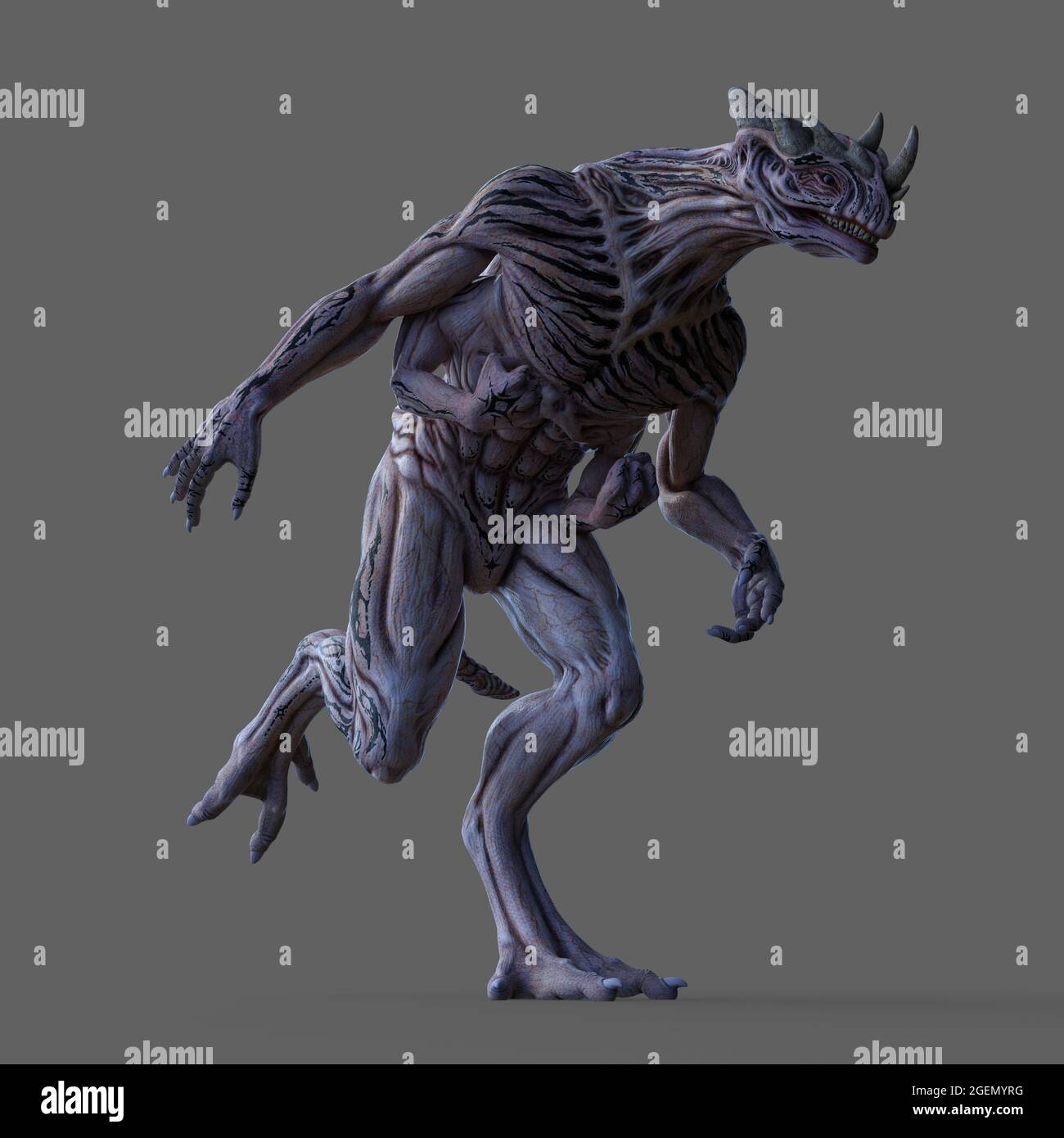 3D-illustration of an isolated dangerous alien Stock Photo - Alamy