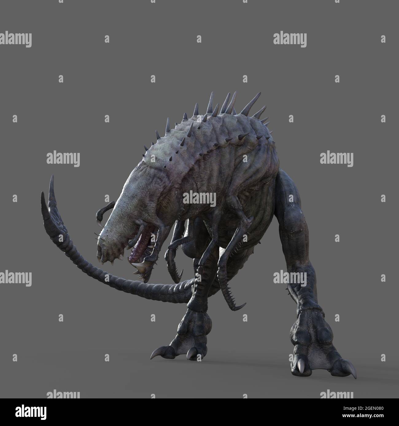 3D-illustration of an isolated horrible alien creature Stock Photo - Alamy