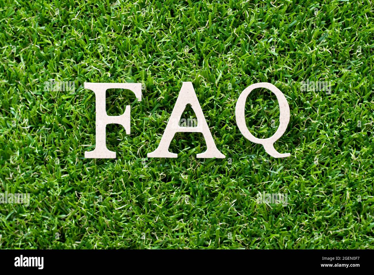 Wood letter in word FAQ (Abbreviation of Frequently asked questions) on ...