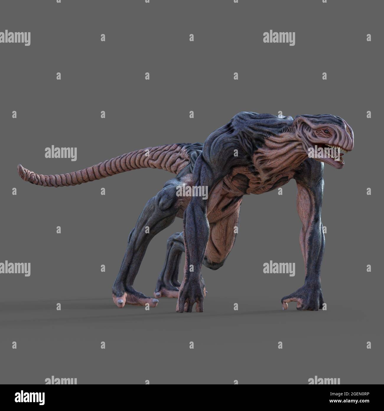 3D-illustration of an isolated dangerous alien Stock Photo - Alamy
