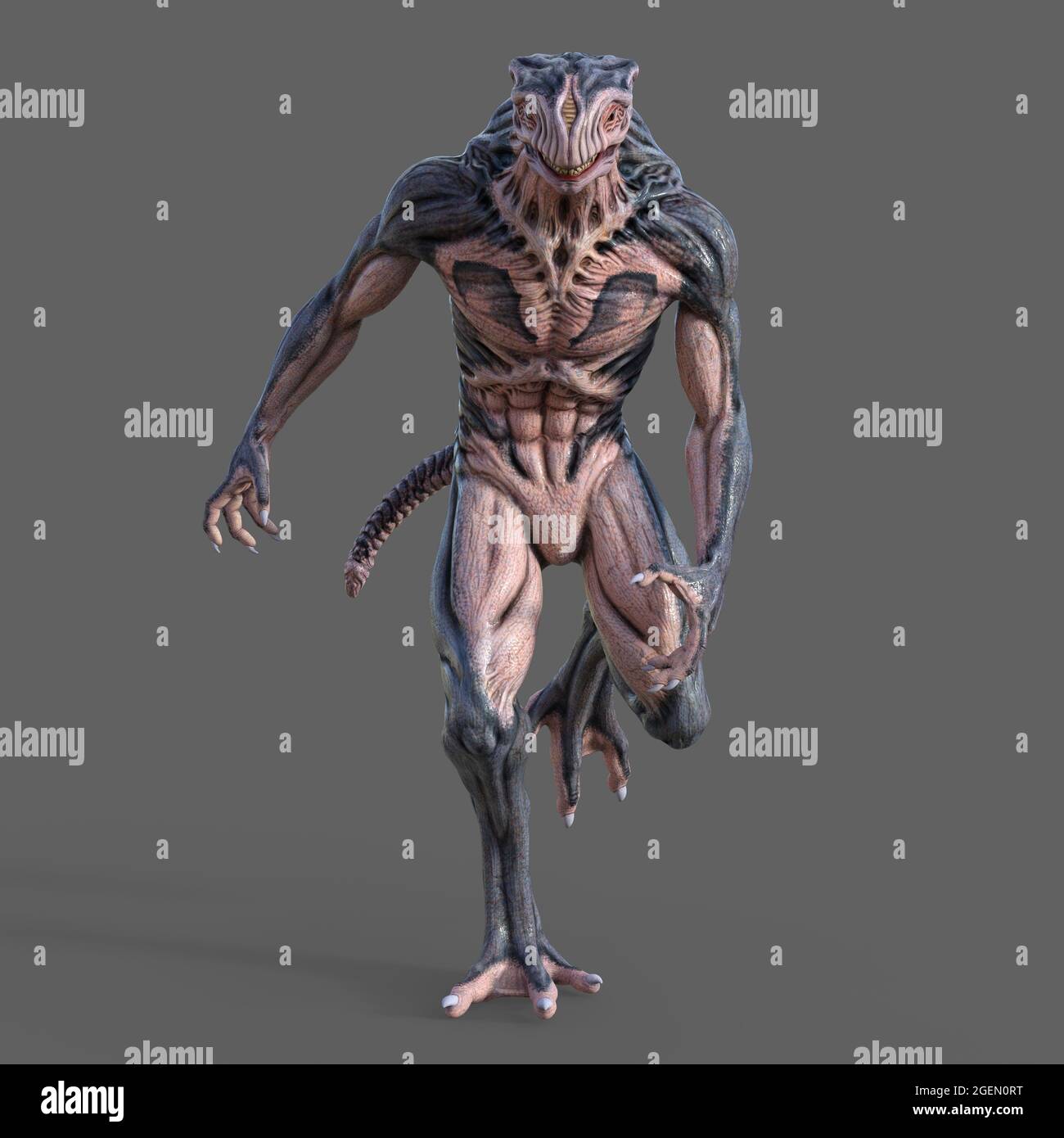 3D-illustration of an isolated dangerous alien Stock Photo - Alamy