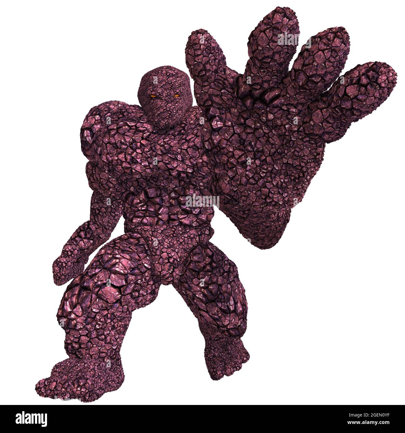 3d-illustration of an isolated giant fantasy rock golem creature Stock ...