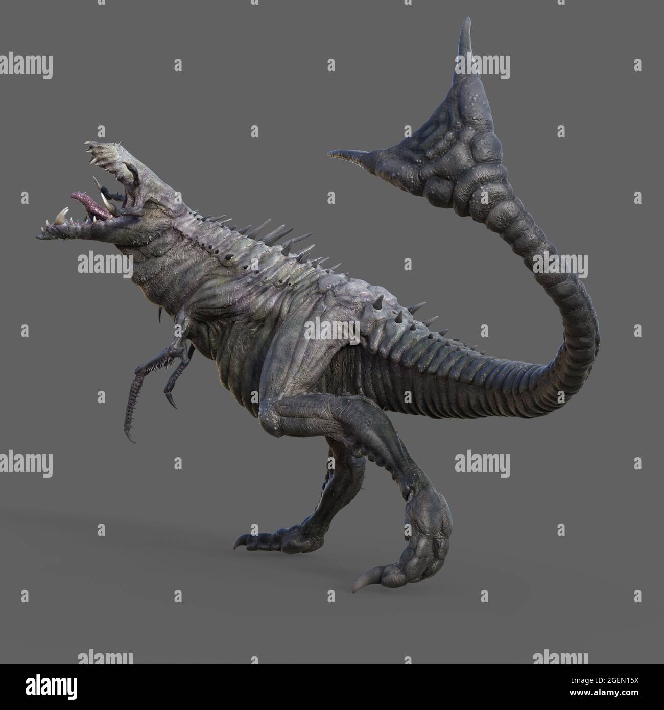 3D-illustration of an isolated horrible alien creature Stock Photo - Alamy