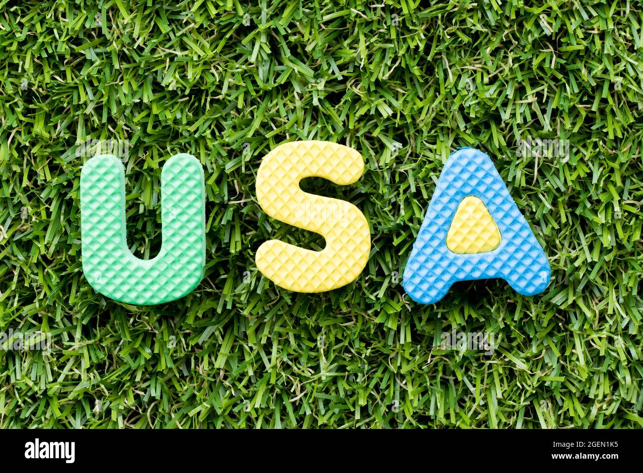 Color alphabet letter in word USA (abbreviation of United States of ...