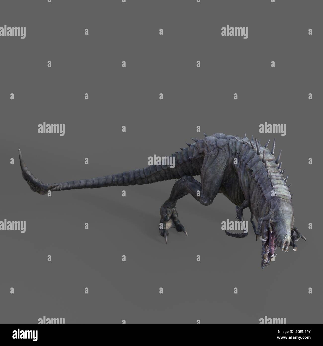3D-illustration of an isolated horrible alien creature Stock Photo - Alamy