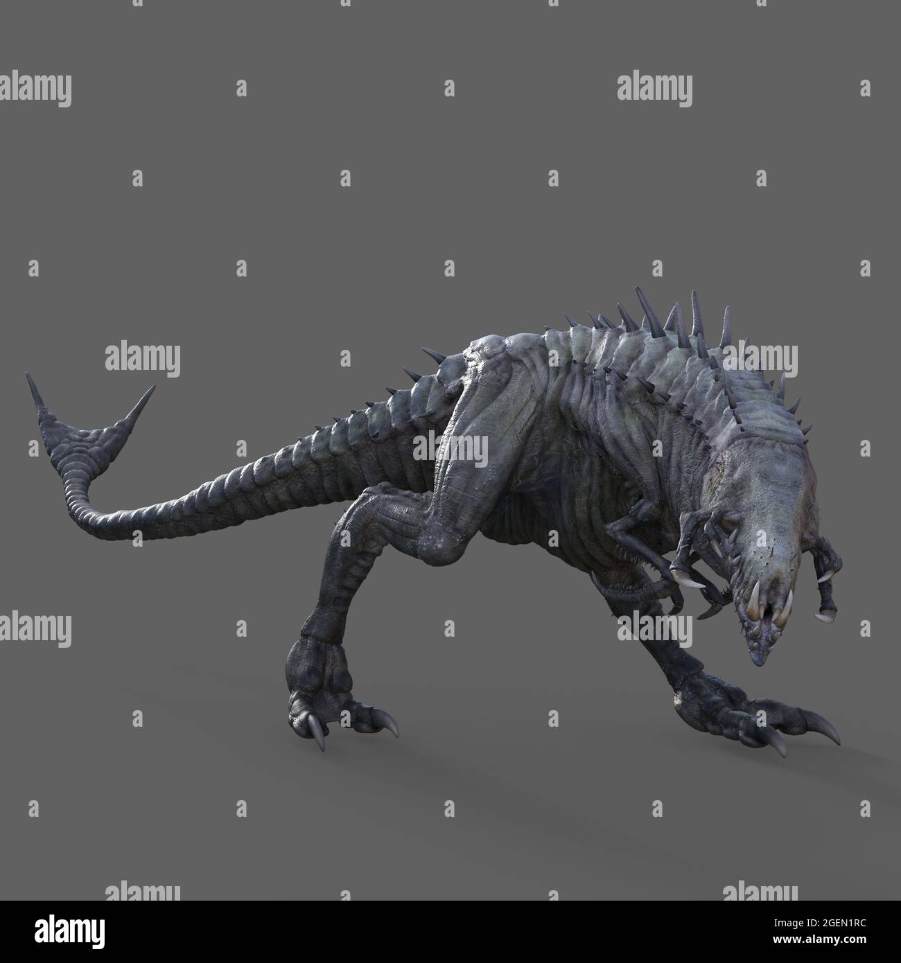 3D-illustration of an isolated horrible alien creature Stock Photo - Alamy