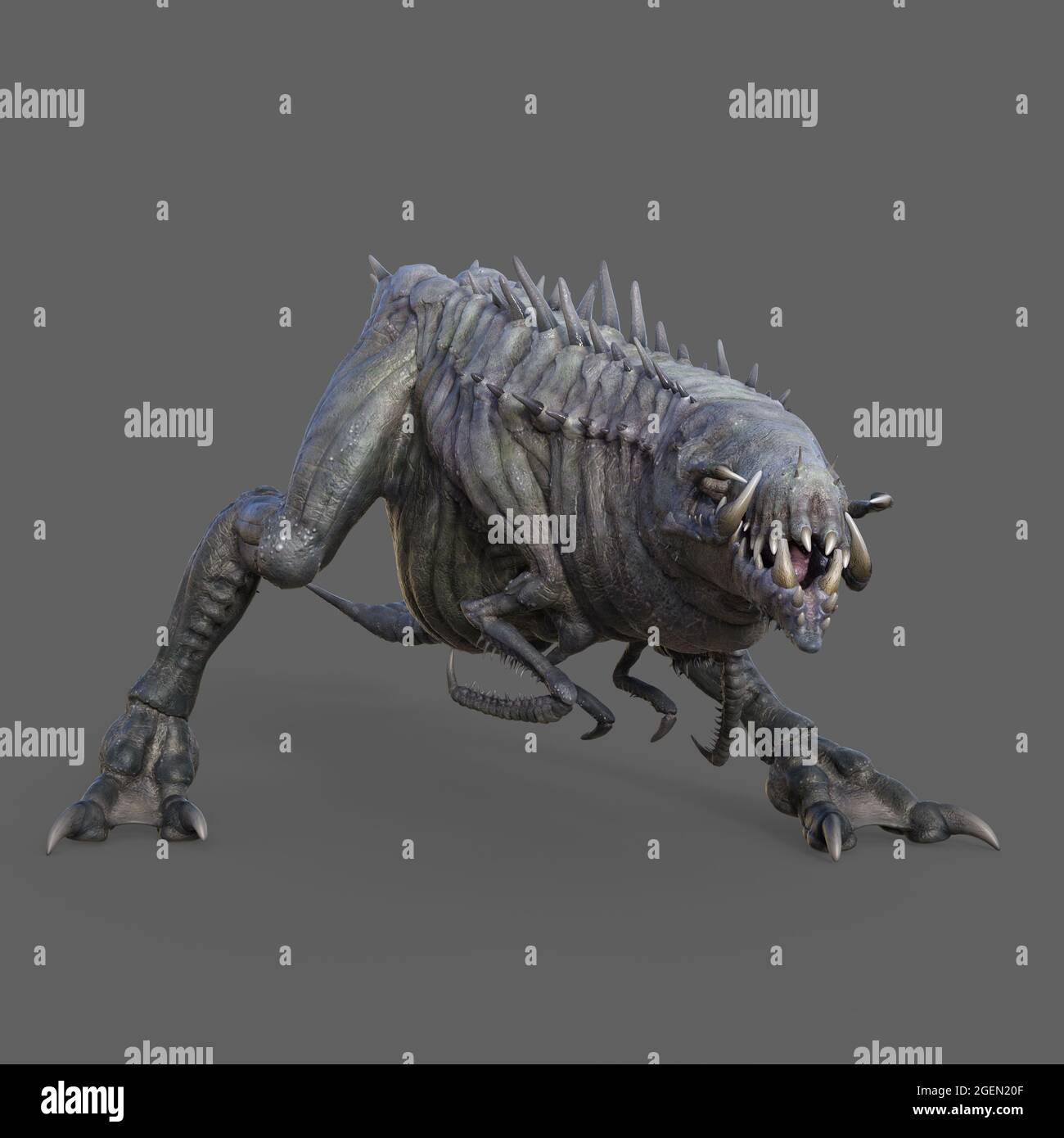 3D-illustration of an isolated horrible alien creature Stock Photo - Alamy