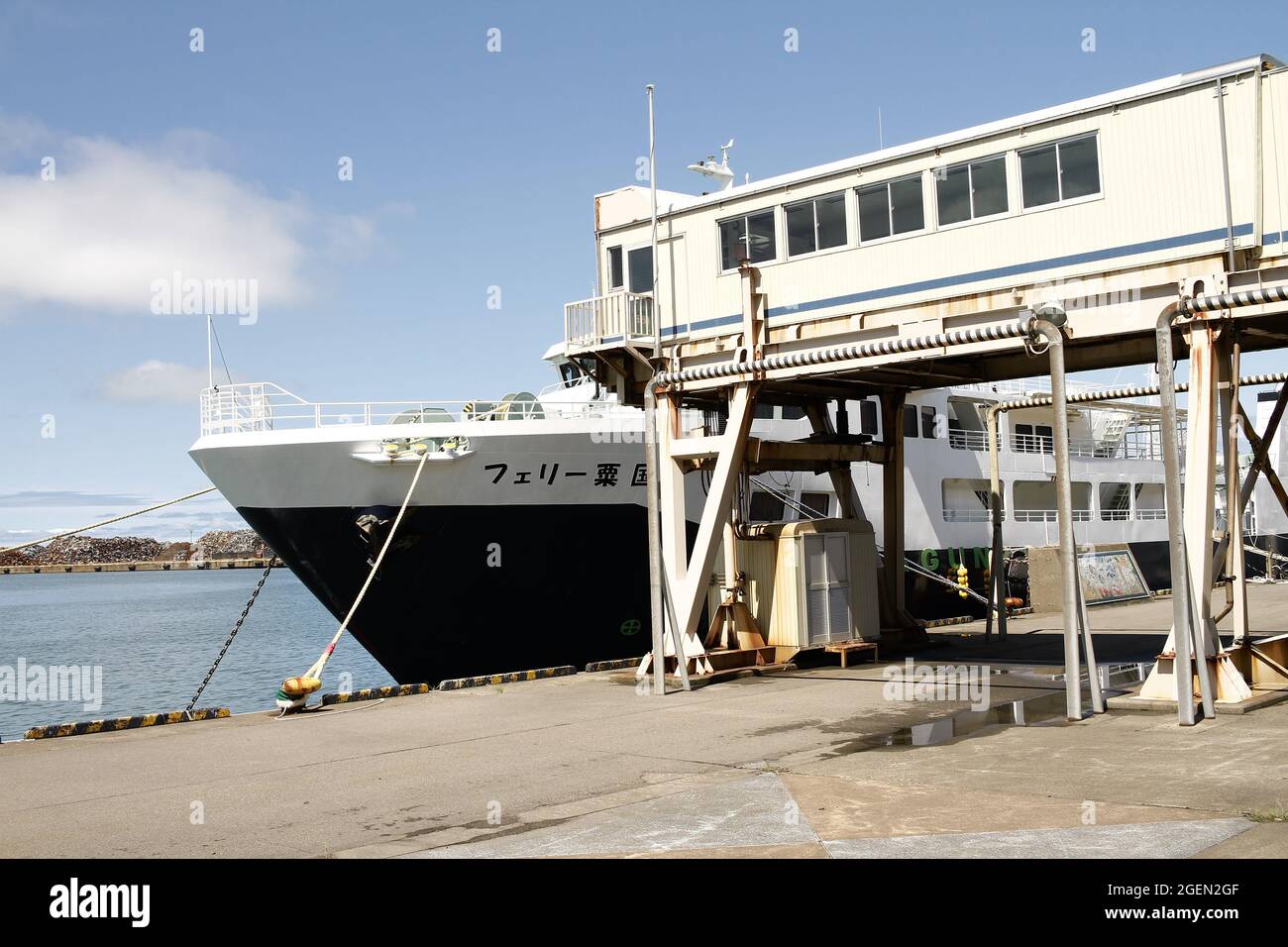 Joetsu, Niigata, Japan, 2021-15-08 , Ferry to Sado island in Jōetsu, A ...