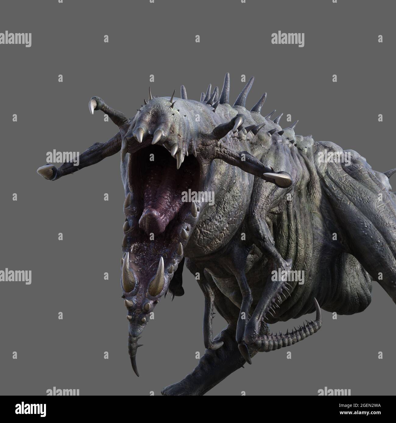3D-illustration of an isolated horrible alien creature Stock Photo - Alamy