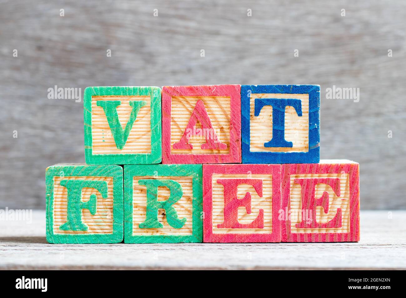 Color letter block in word vat (abbreviation of value added tax) free ...