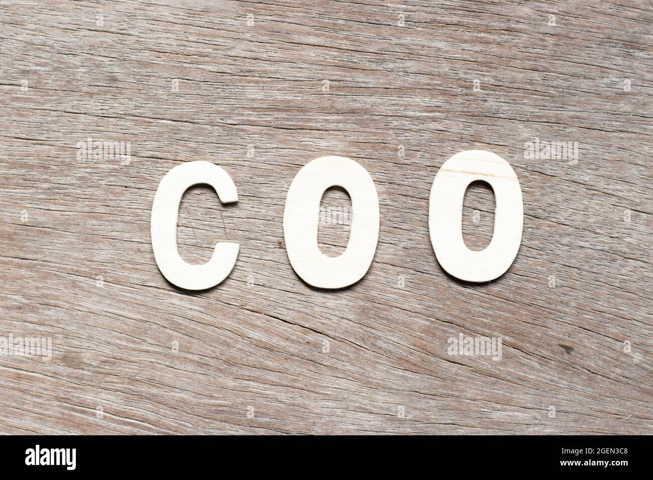 Alphabet letter in word coo (abbreviation of chief operating officer ...