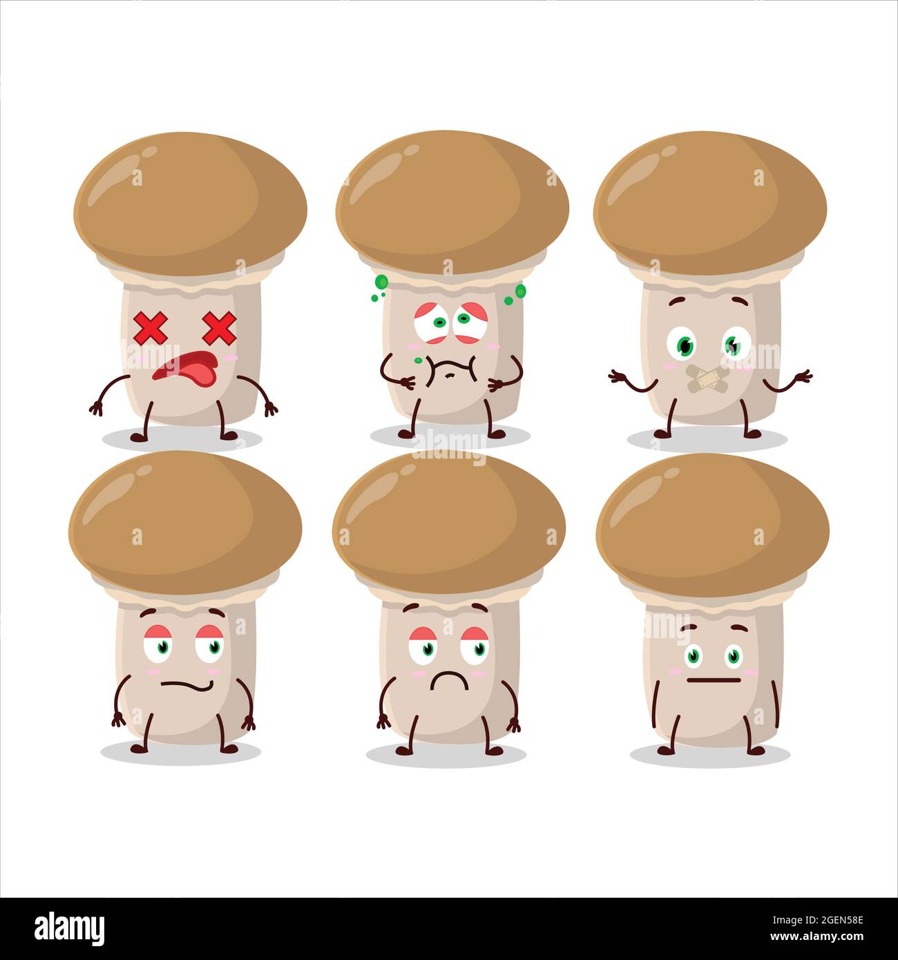 Champignon in cartoon character with nope expression. Vector ...