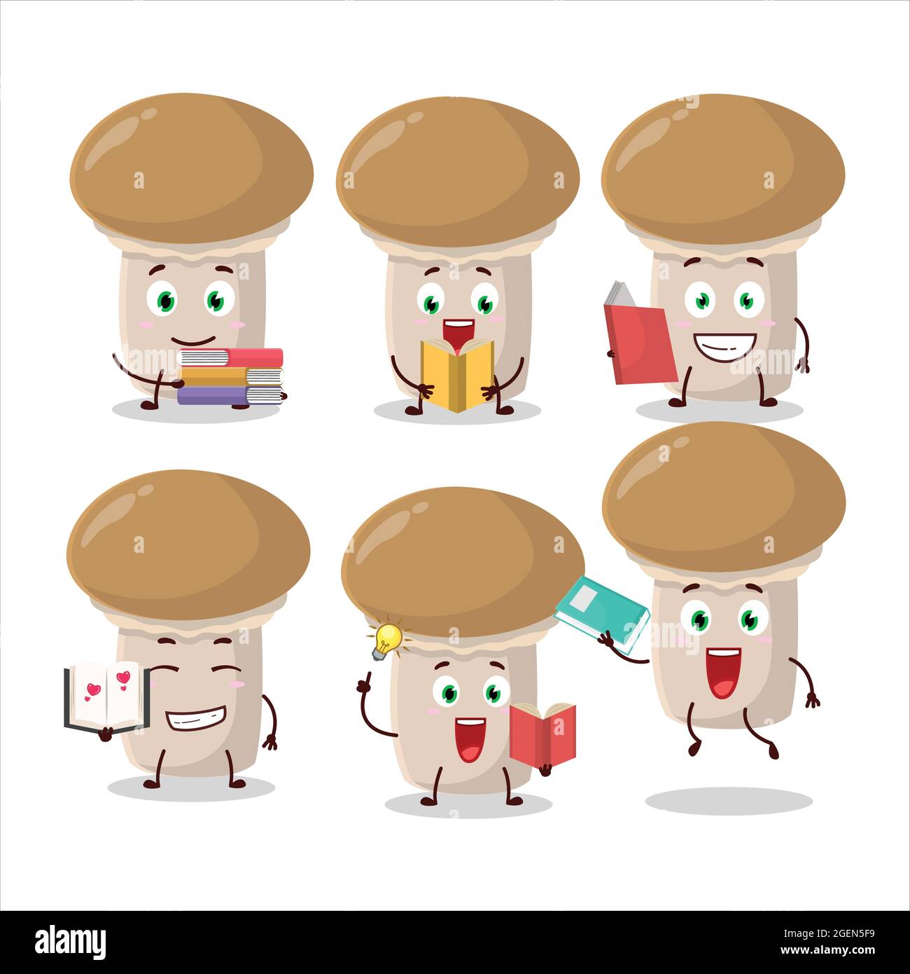 A picture of champignon cartoon character concept reading an amusing ...