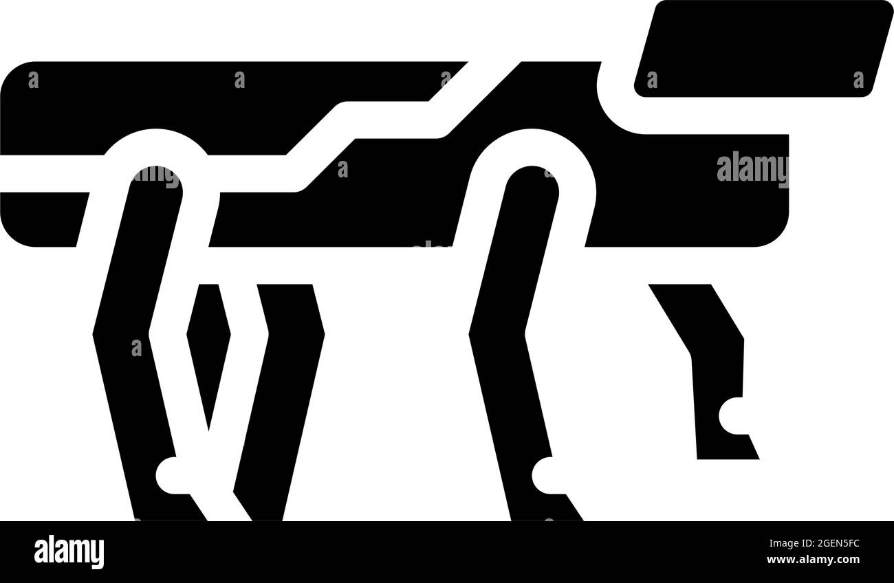 robodog robot glyph icon vector illustration Stock Vector Image & Art ...