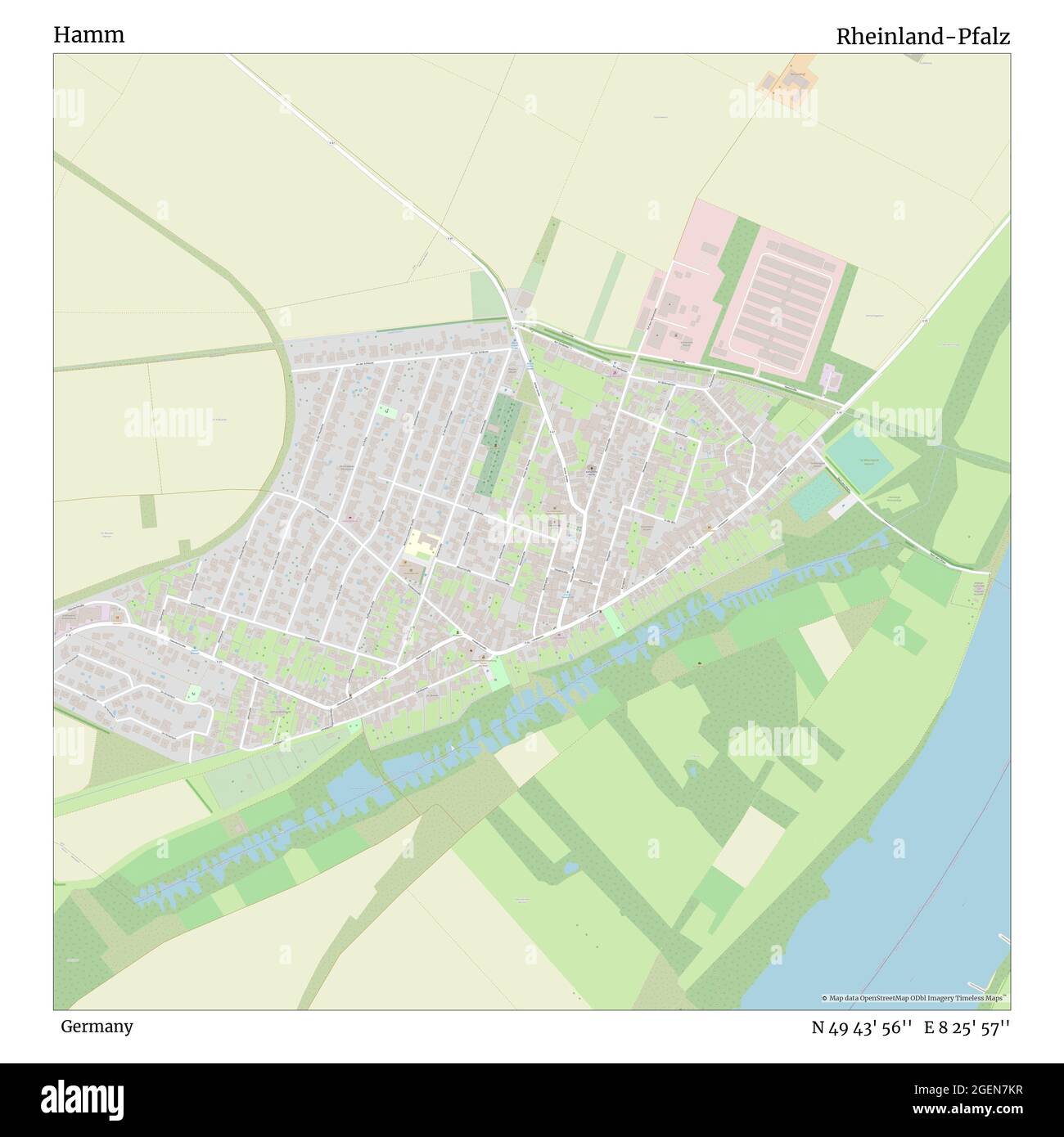 Hamm, Germany, Rheinland-Pfalz, N 49 43' 56'', E 8 25' 57'', map ...