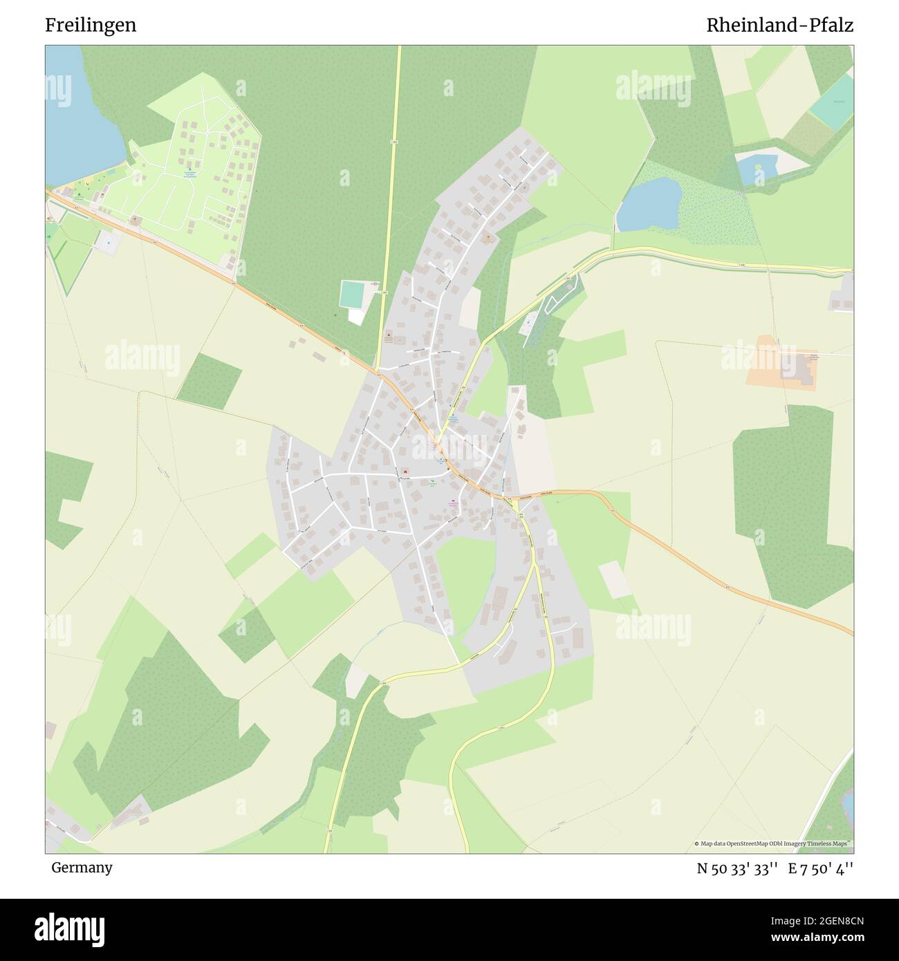 Freilingen, Germany, Rheinland-Pfalz, N 50 33' 33'', E 7 50' 4'', map ...