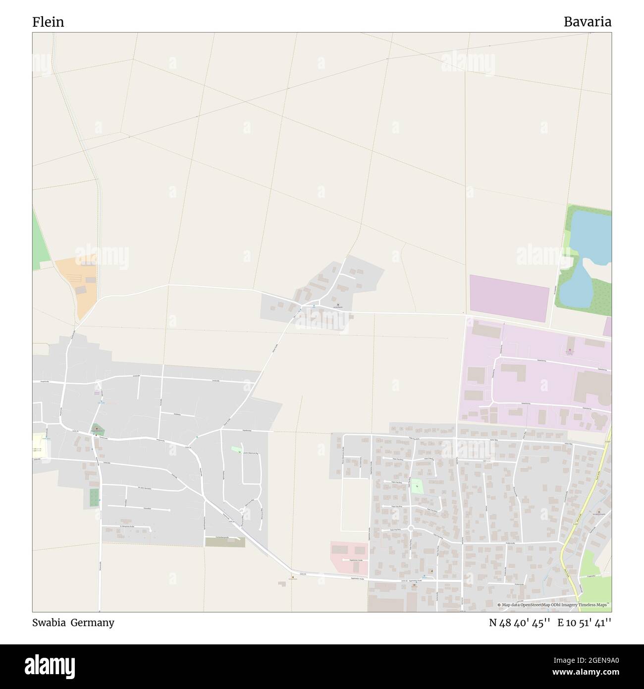 Flein, Swabia, Germany, Bavaria, N 48 40' 45'', E 10 51' 41'', map ...