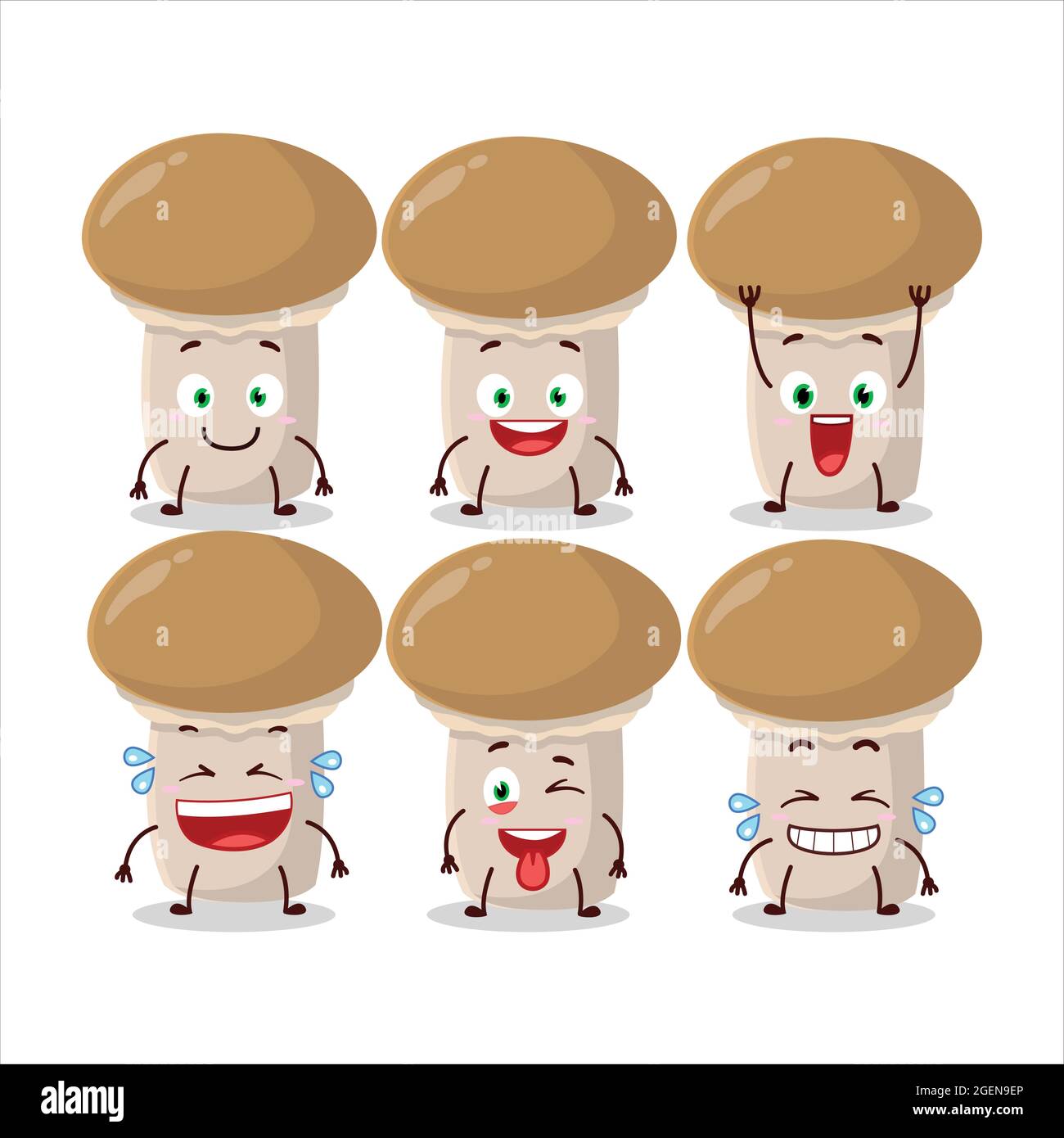 Cartoon character of champignon with smile expression. Vector ...