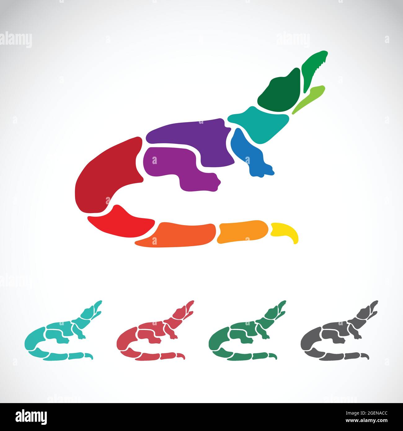 Vector image of crocodile design on white background. Easy editable ...