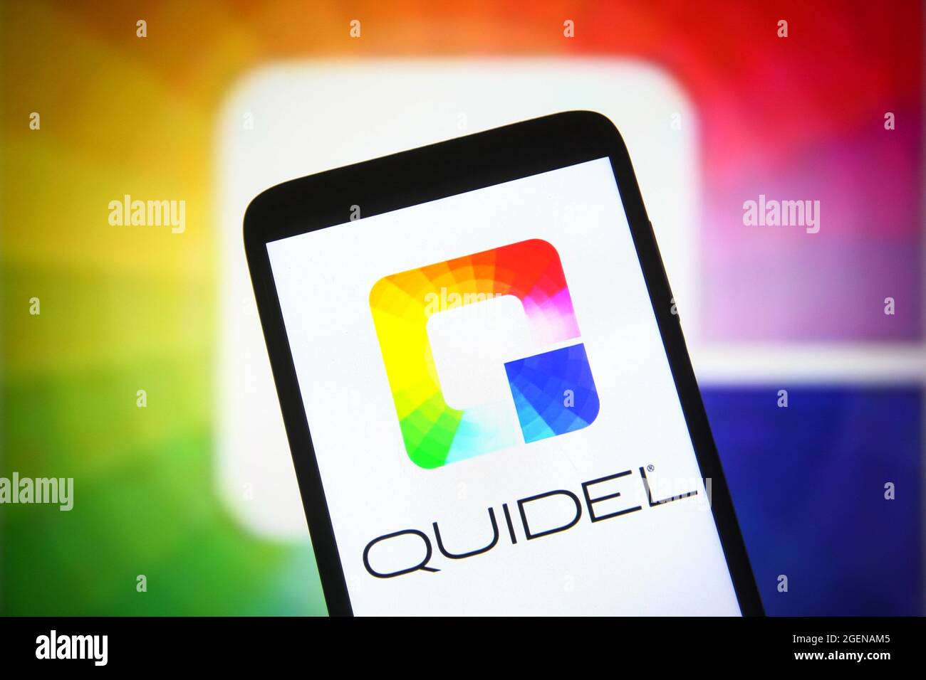 Ukraine. 20th Aug, 2021. In this photo illustration, Quidel Corporation ...