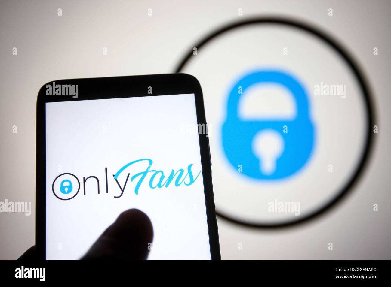Ukraine. 20th Aug, 2021. In this photo illustration, OnlyFans logo of a ...