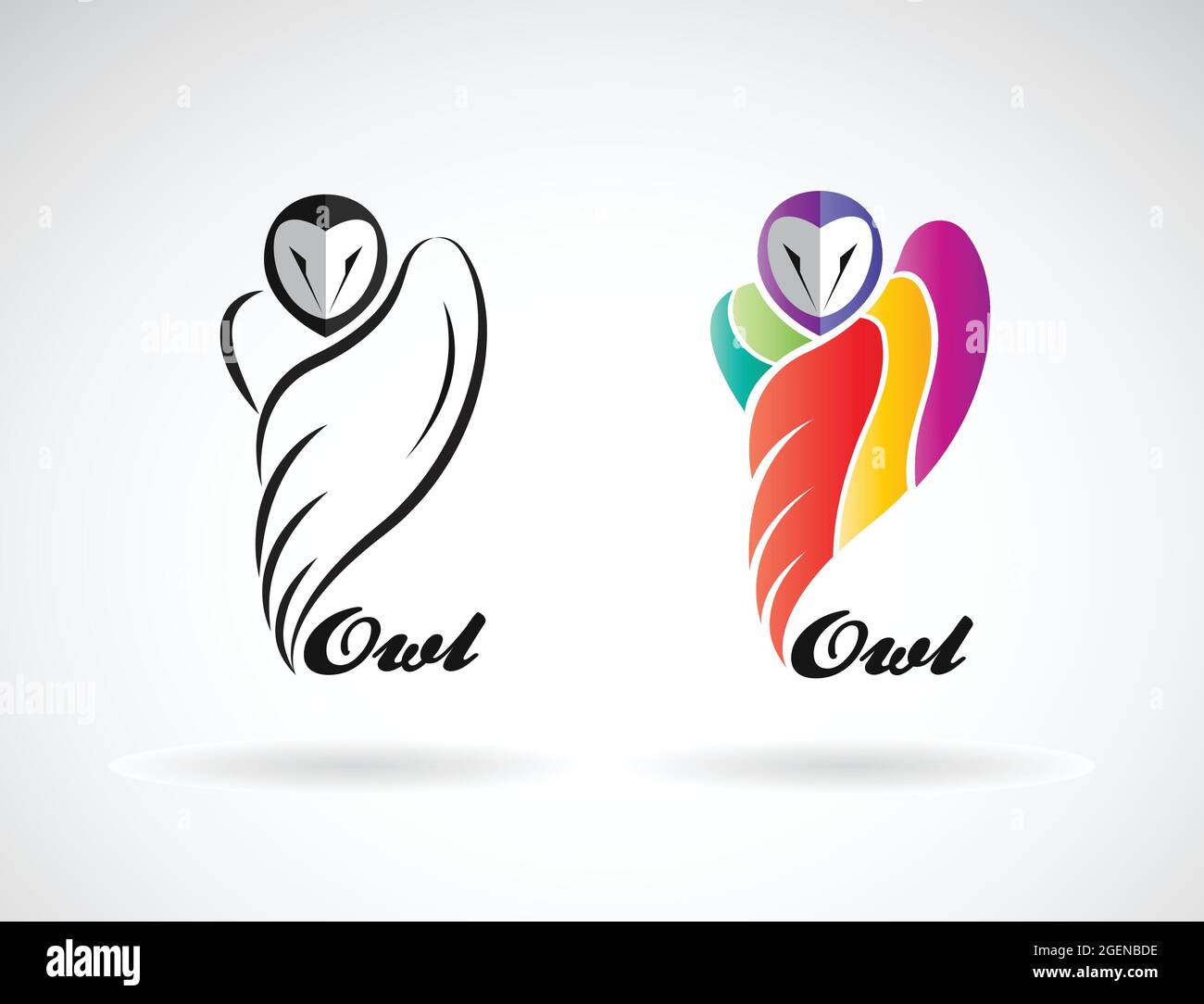Vector of an owls design on white background., Bird Icon., Wild Animals ...