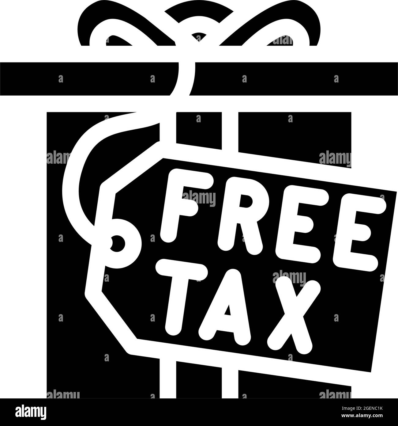 gift tax glyph icon vector illustration Stock Vector Image & Art - Alamy