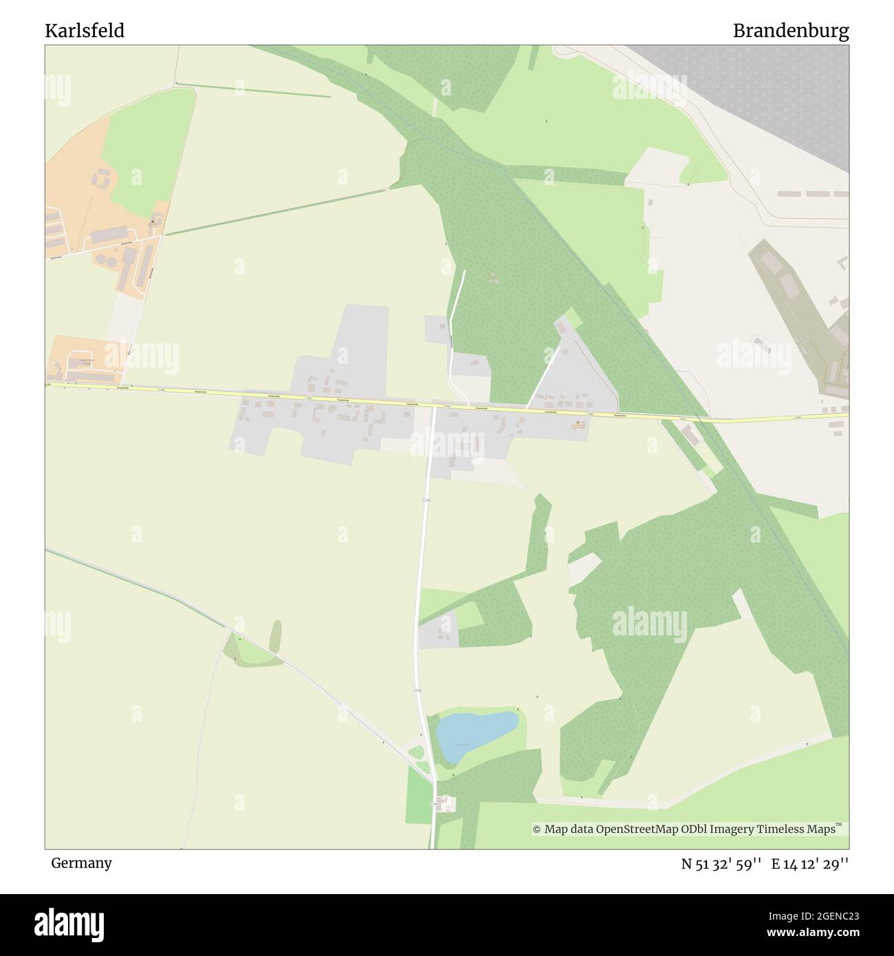 Karlsfeld, Germany, Brandenburg, N 51 32' 59'', E 14 12' 29'', map ...