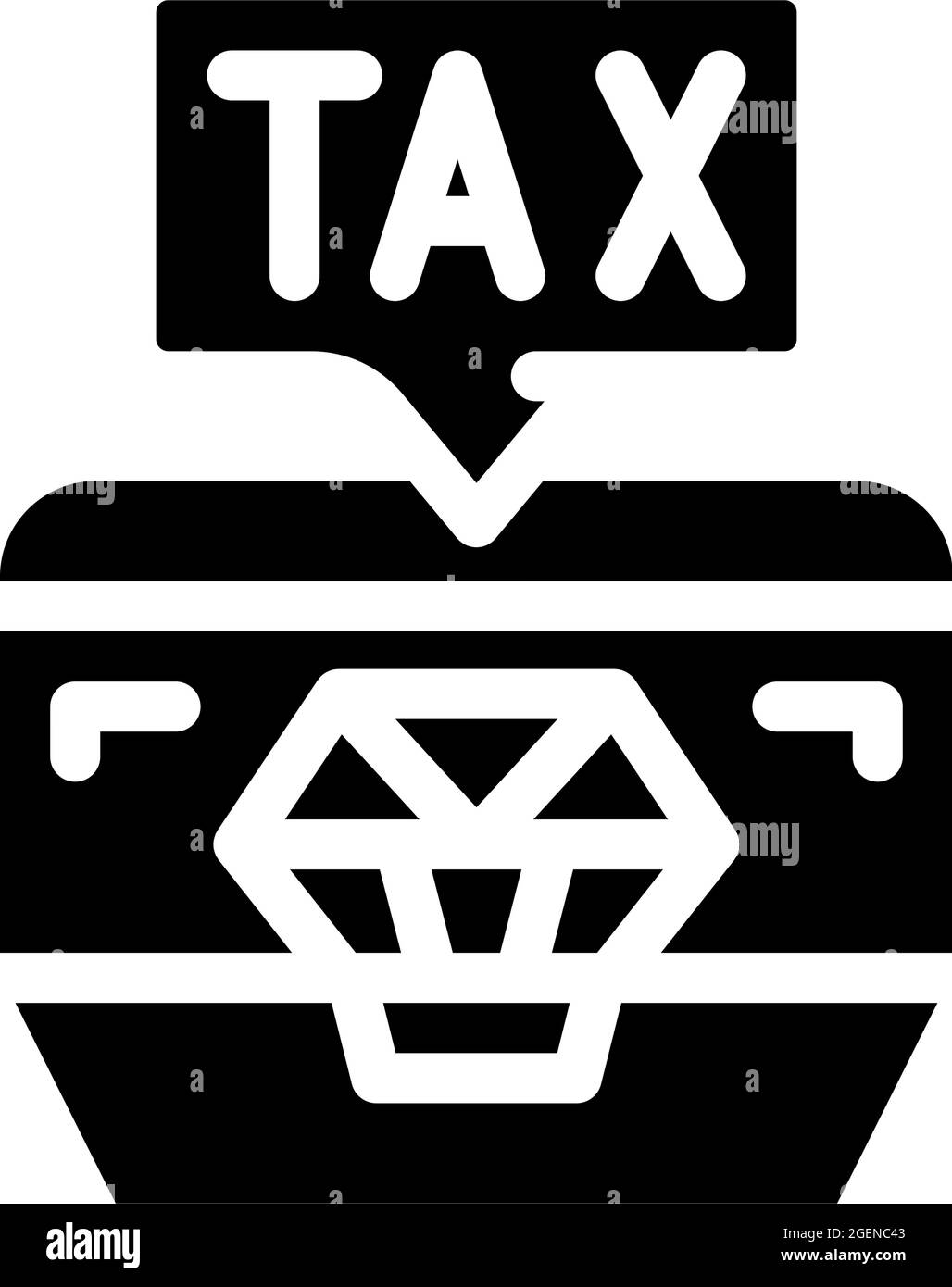 jewelry tax glyph icon vector illustration Stock Vector Image & Art - Alamy
