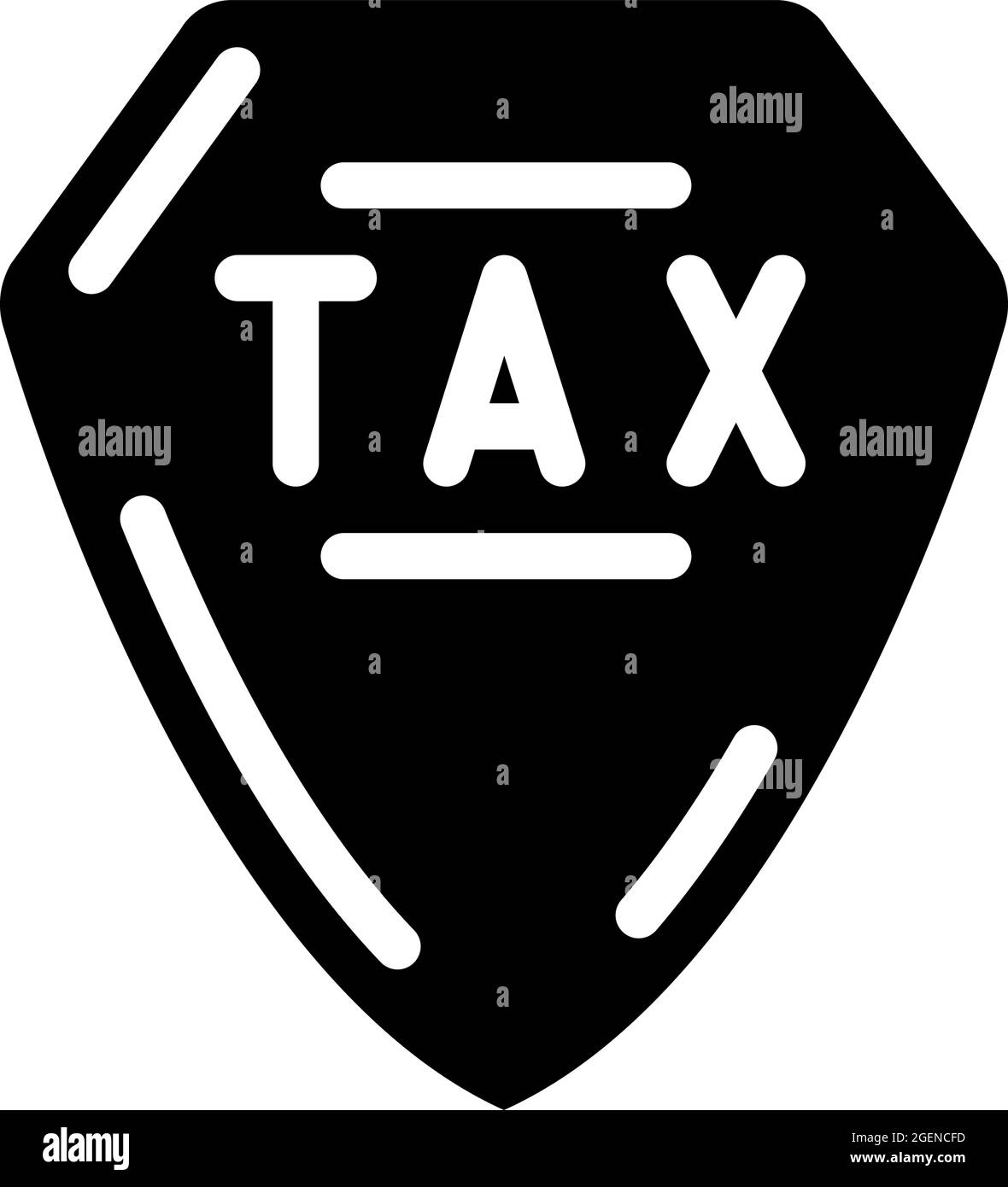protection tax glyph icon vector illustration Stock Vector Image & Art ...