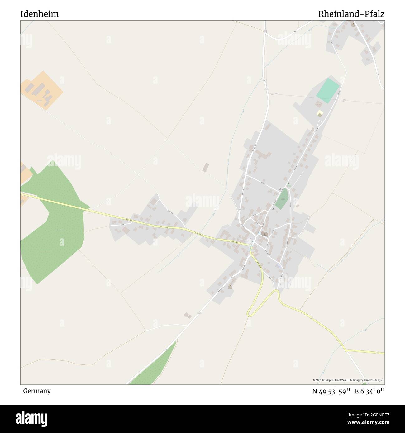Idenheim, Germany, Rheinland-Pfalz, N 49 53' 59'', E 6 34' 0'', map ...