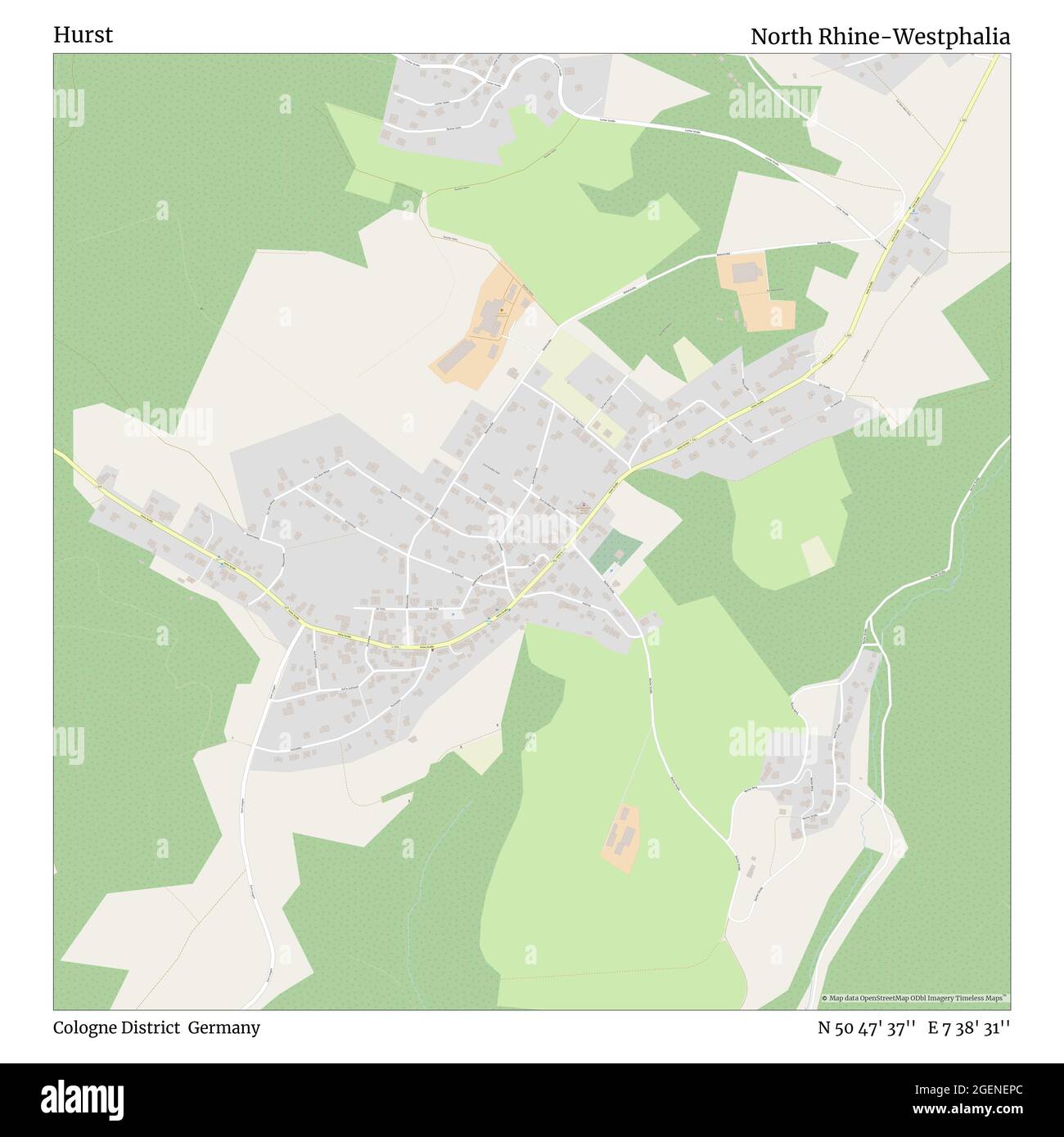 Hurst, Cologne District, Germany, North Rhine-Westphalia, N 50 47' 37 ...