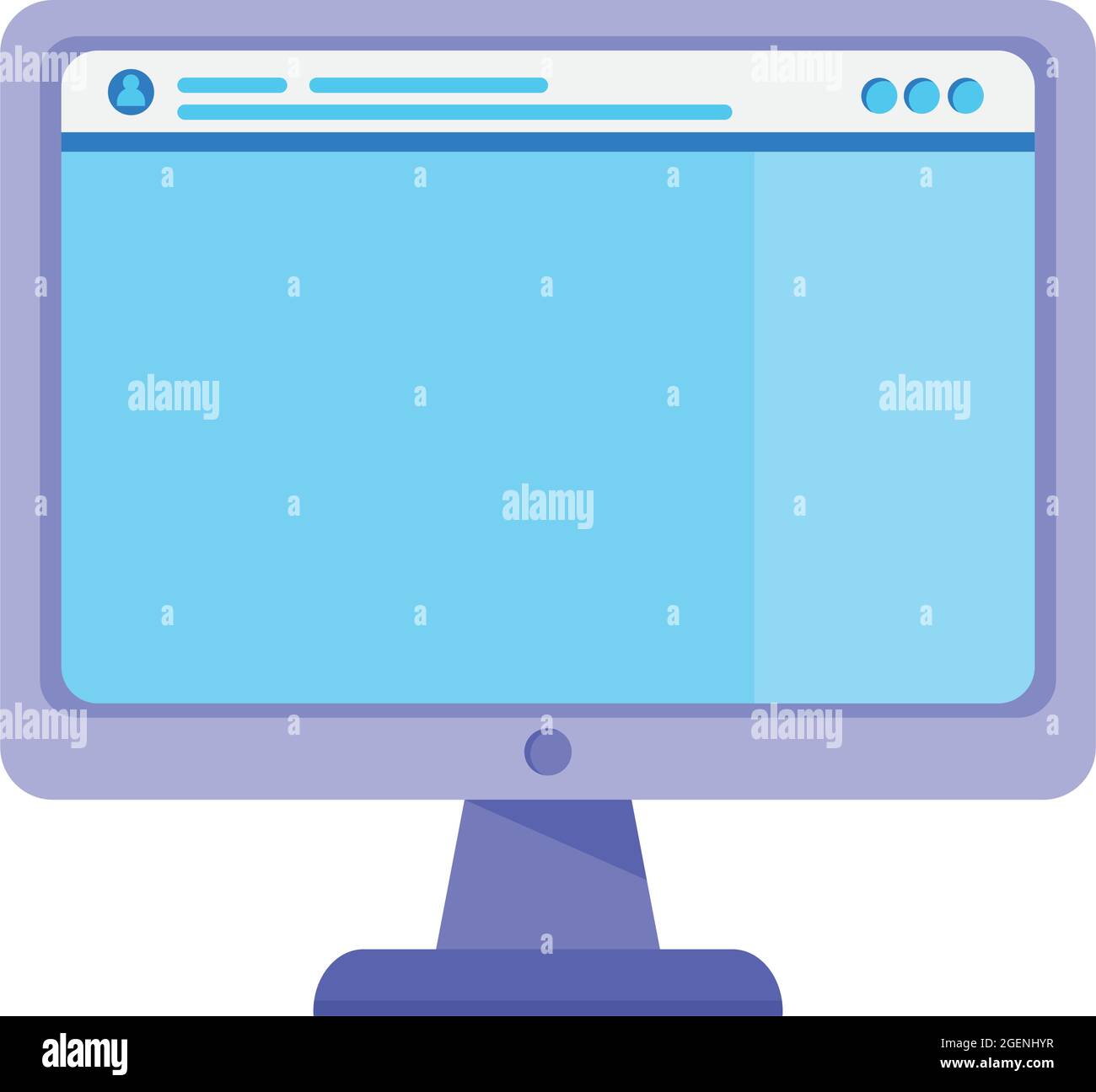 desktop with acount profile Stock Vector Image & Art - Alamy