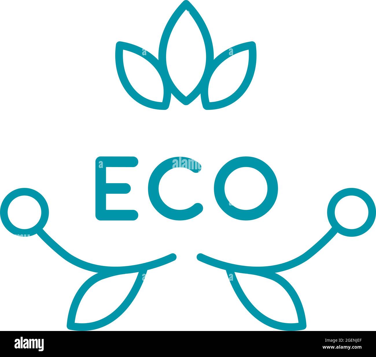 Eco product label or emblem for packaging vector Stock Vector Image ...