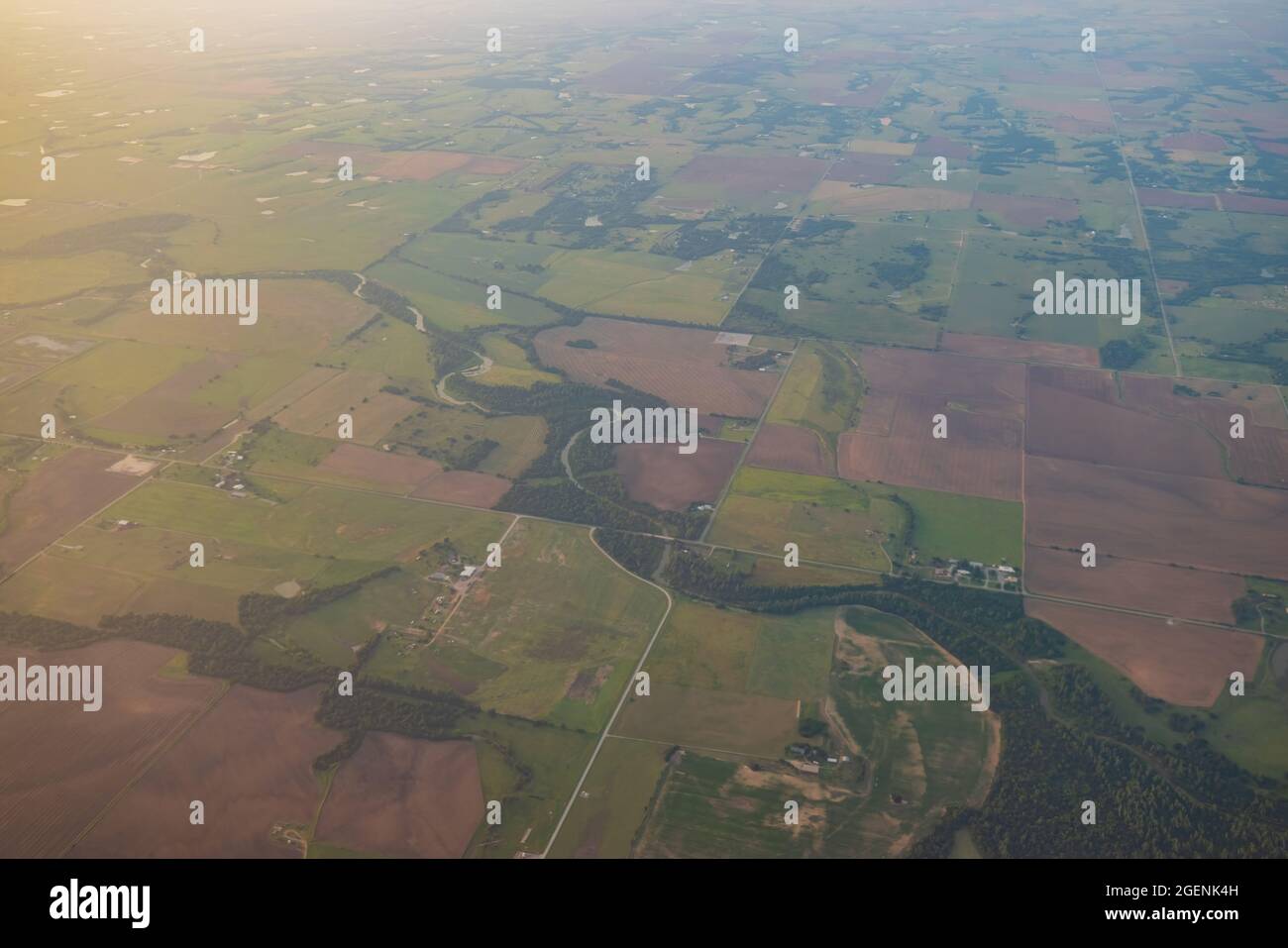 Aerial view of the El Reno city at Oklahoma Stock Photo - Alamy