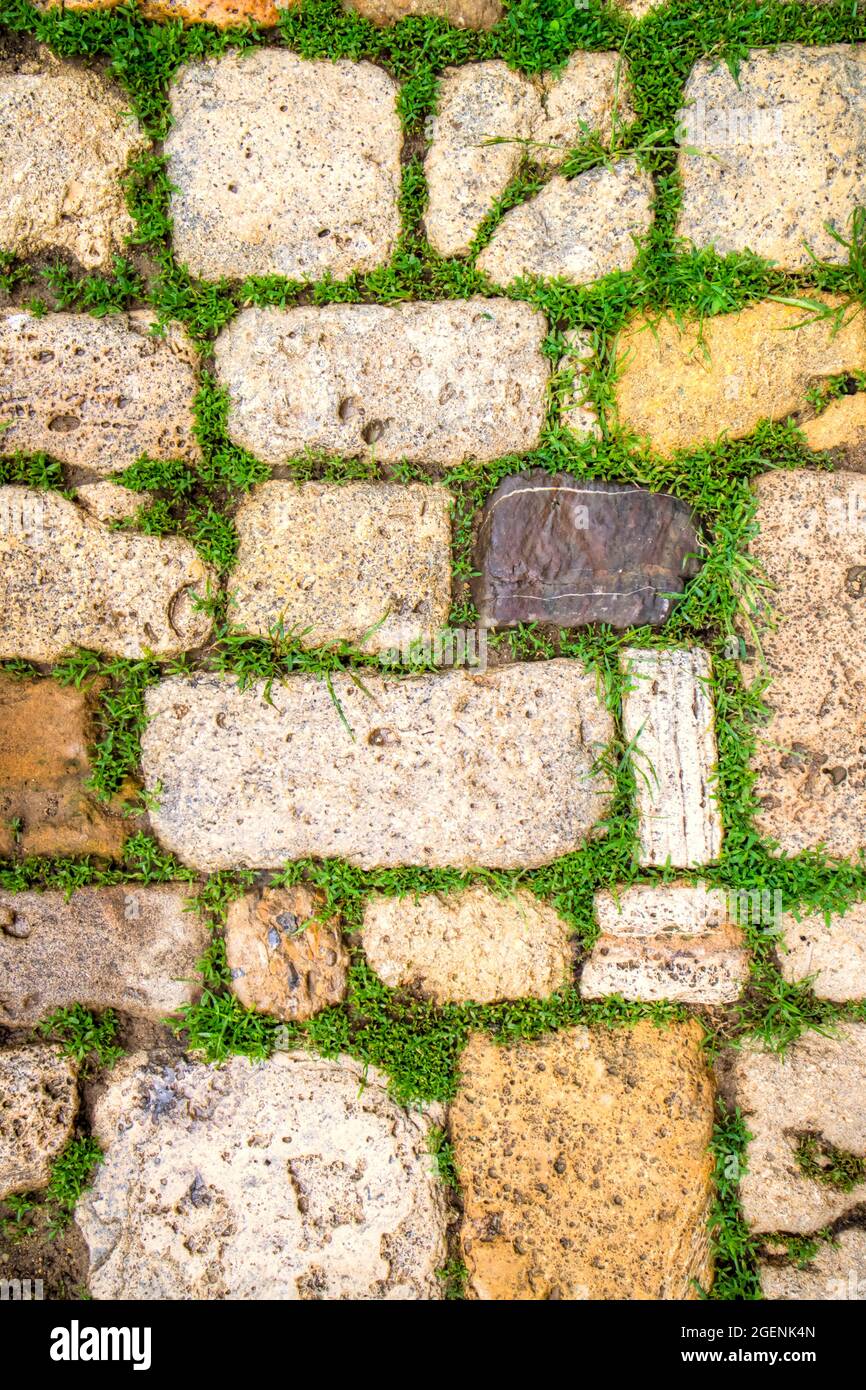 Podium photographic representation of an old stone pavement Stock Photo ...