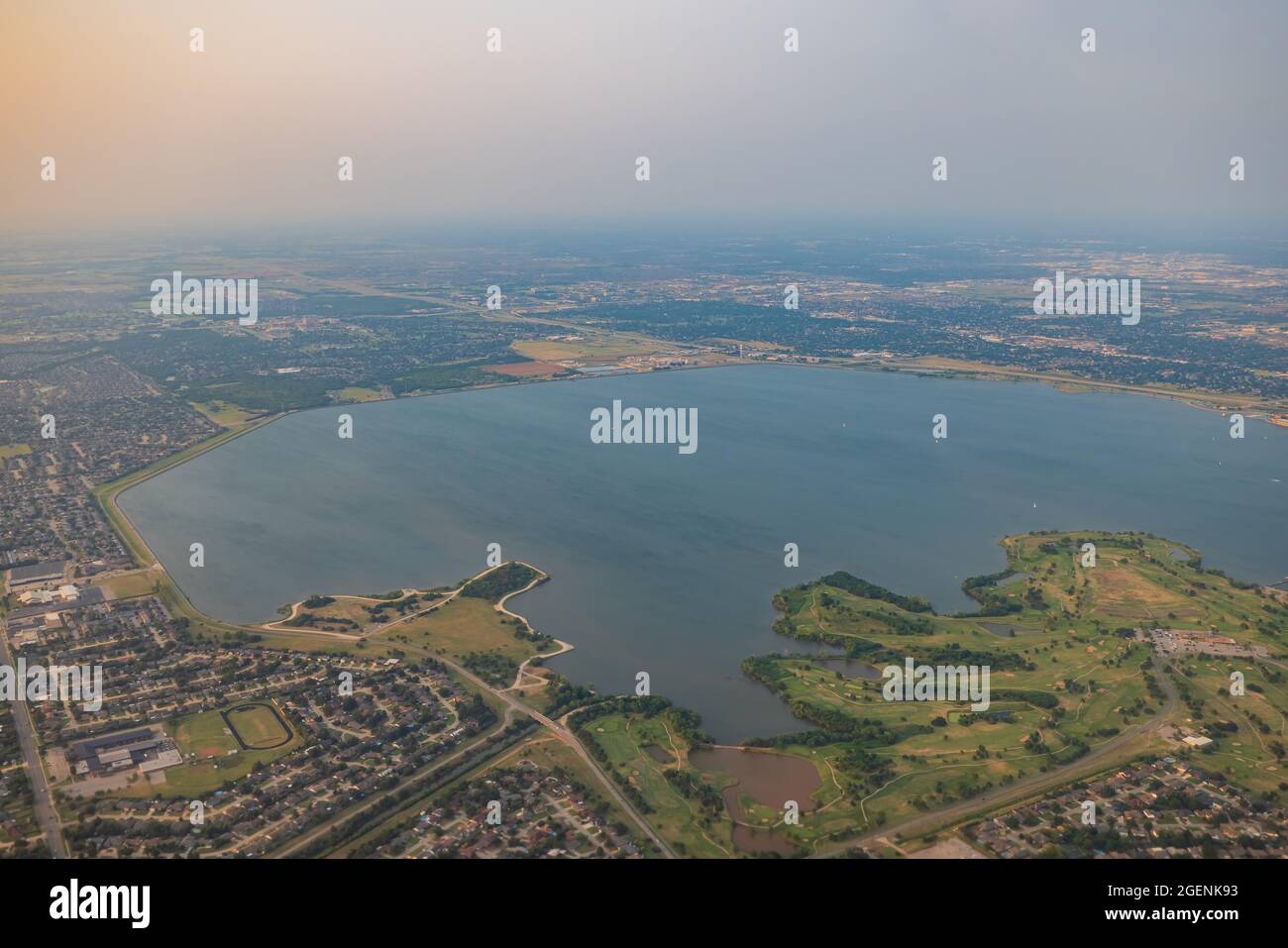 Aerial view of the Lake Hefner at Oklahoma Stock Photo - Alamy