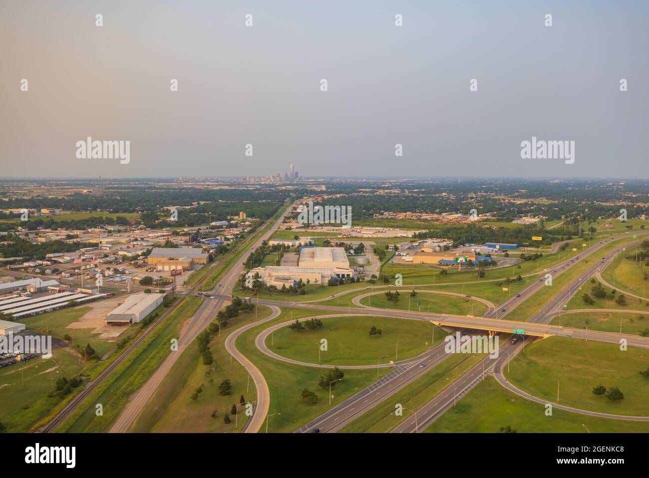 Aerial view of the downtown Oklahoma City at Oklahoma Stock Photo - Alamy
