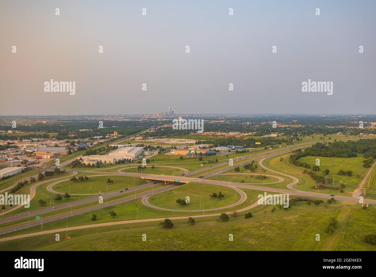 Aerial view of the downtown Oklahoma City at Oklahoma Stock Photo - Alamy