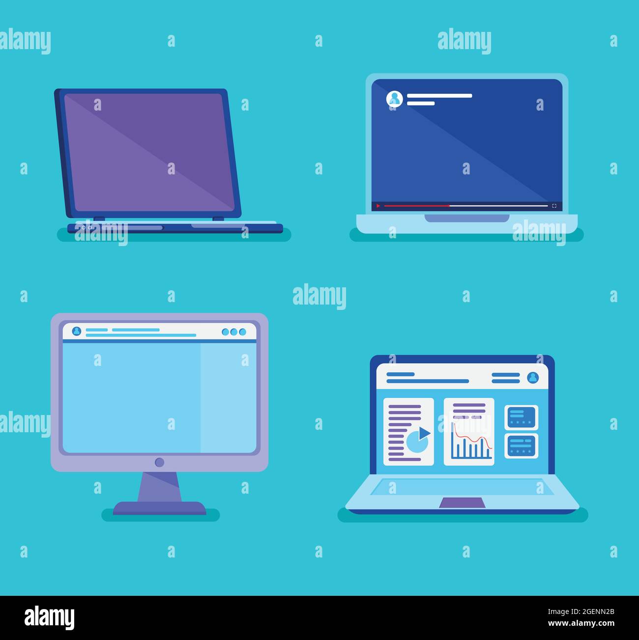 four computers devices Stock Vector Image & Art - Alamy