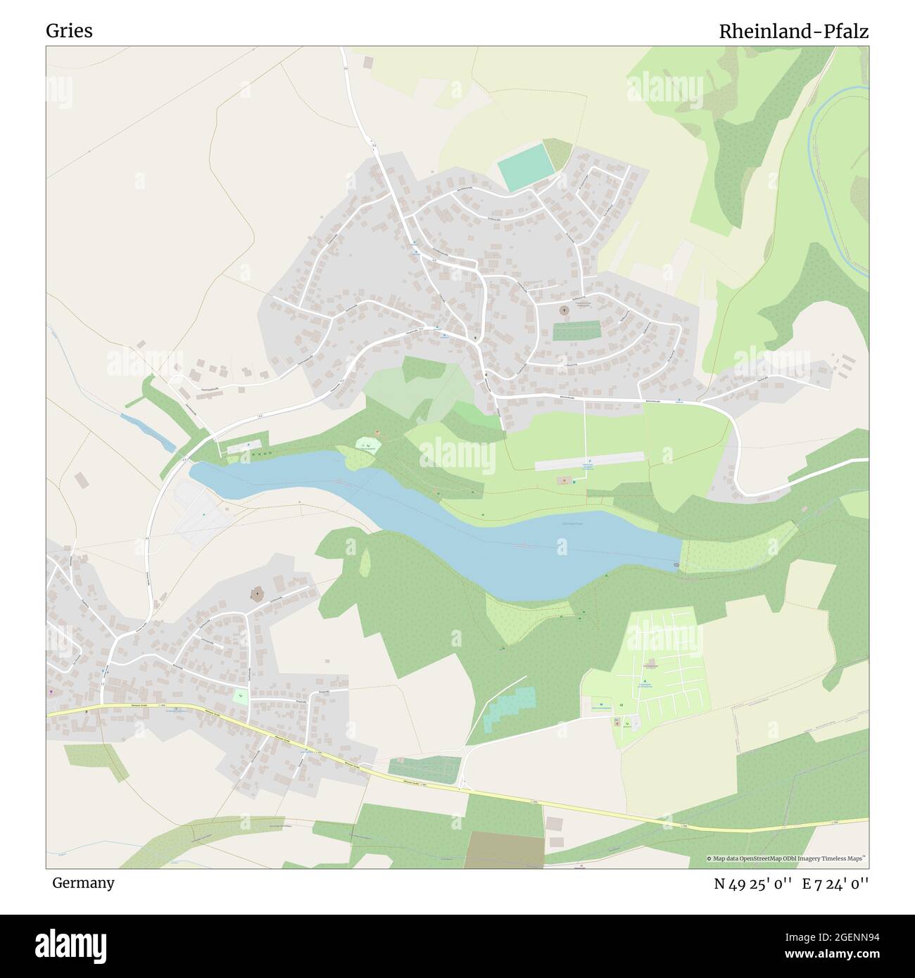 Gries, Germany, Rheinland-Pfalz, N 49 25' 0'', E 7 24' 0'', map ...