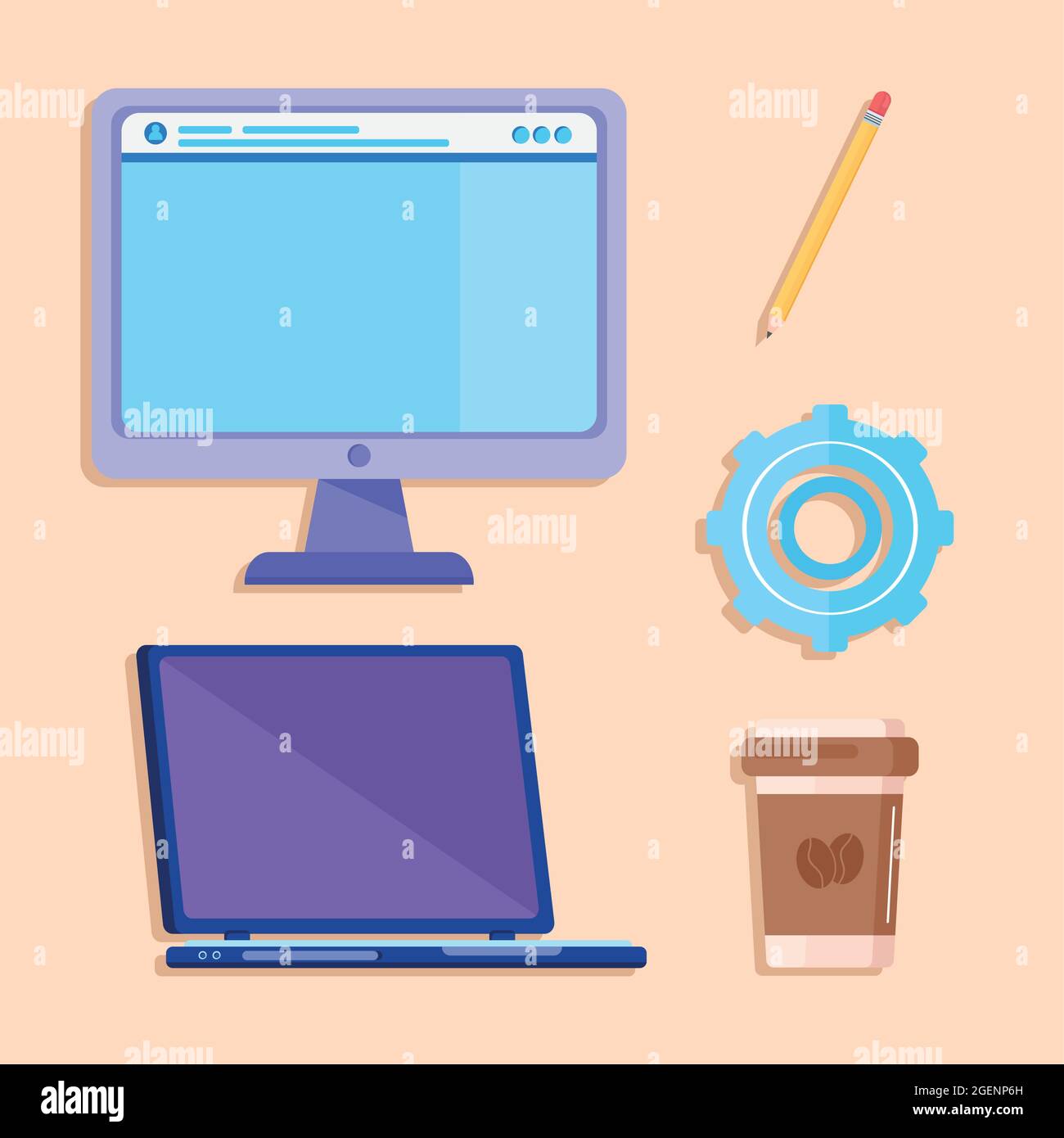 five computers technology icons Stock Vector Image & Art - Alamy