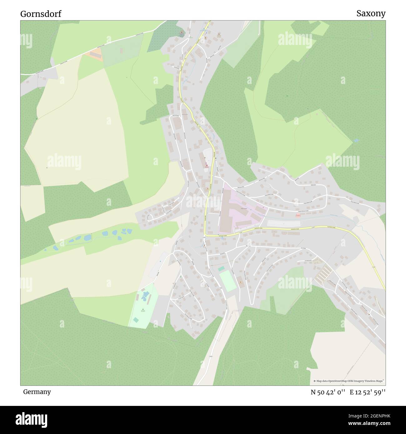 Gornsdorf, Germany, Saxony, N 50 42' 0'', E 12 52' 59'', map, Timeless ...