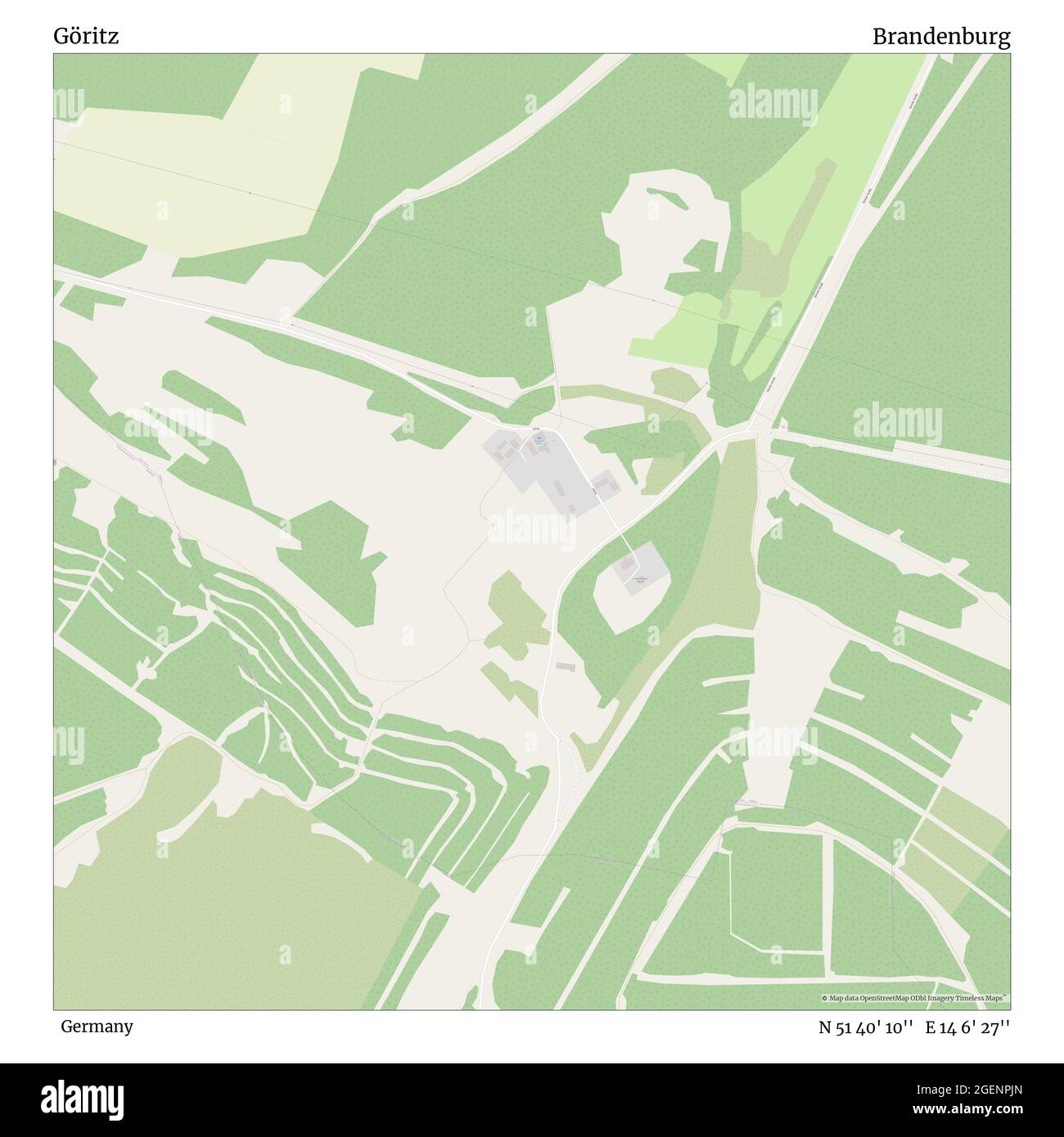 Göritz, Germany, Brandenburg, N 51 40' 10'', E 14 6' 27'', map ...