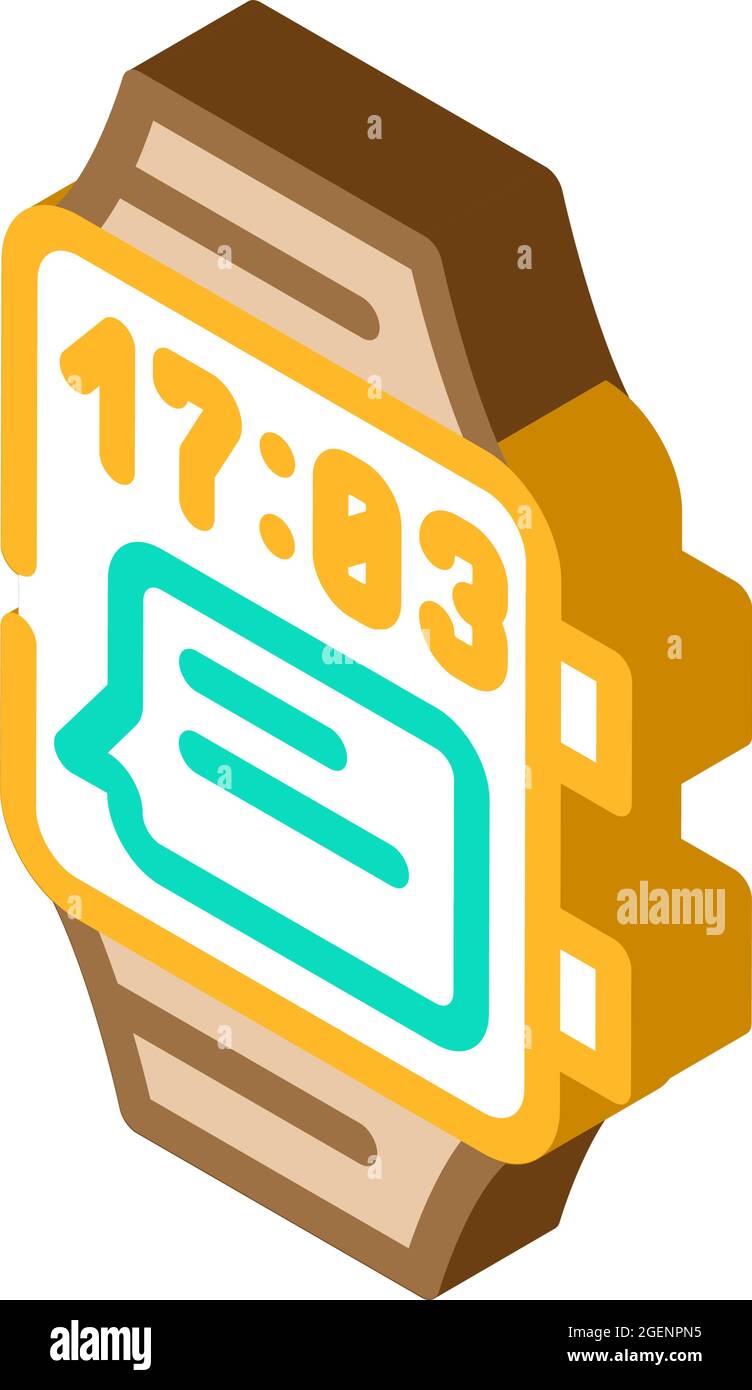 digital watch isometric icon vector illustration Stock Vector Image ...