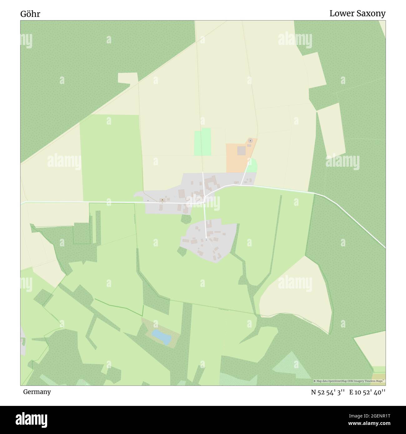 Göhr, Germany, Lower Saxony, N 52 54' 3'', E 10 52' 40'', map, Timeless ...