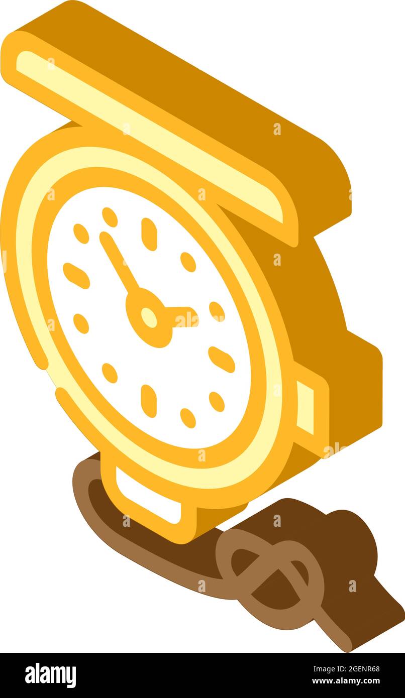 pocket clock isometric icon vector illustration Stock Vector Image ...