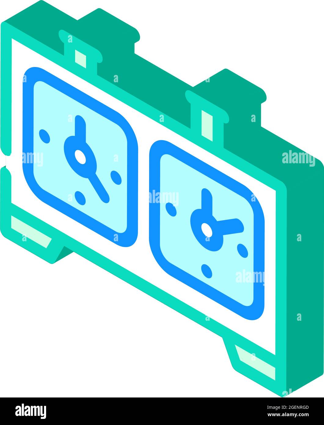 chess game clock isometric icon vector illustration Stock Vector Image ...