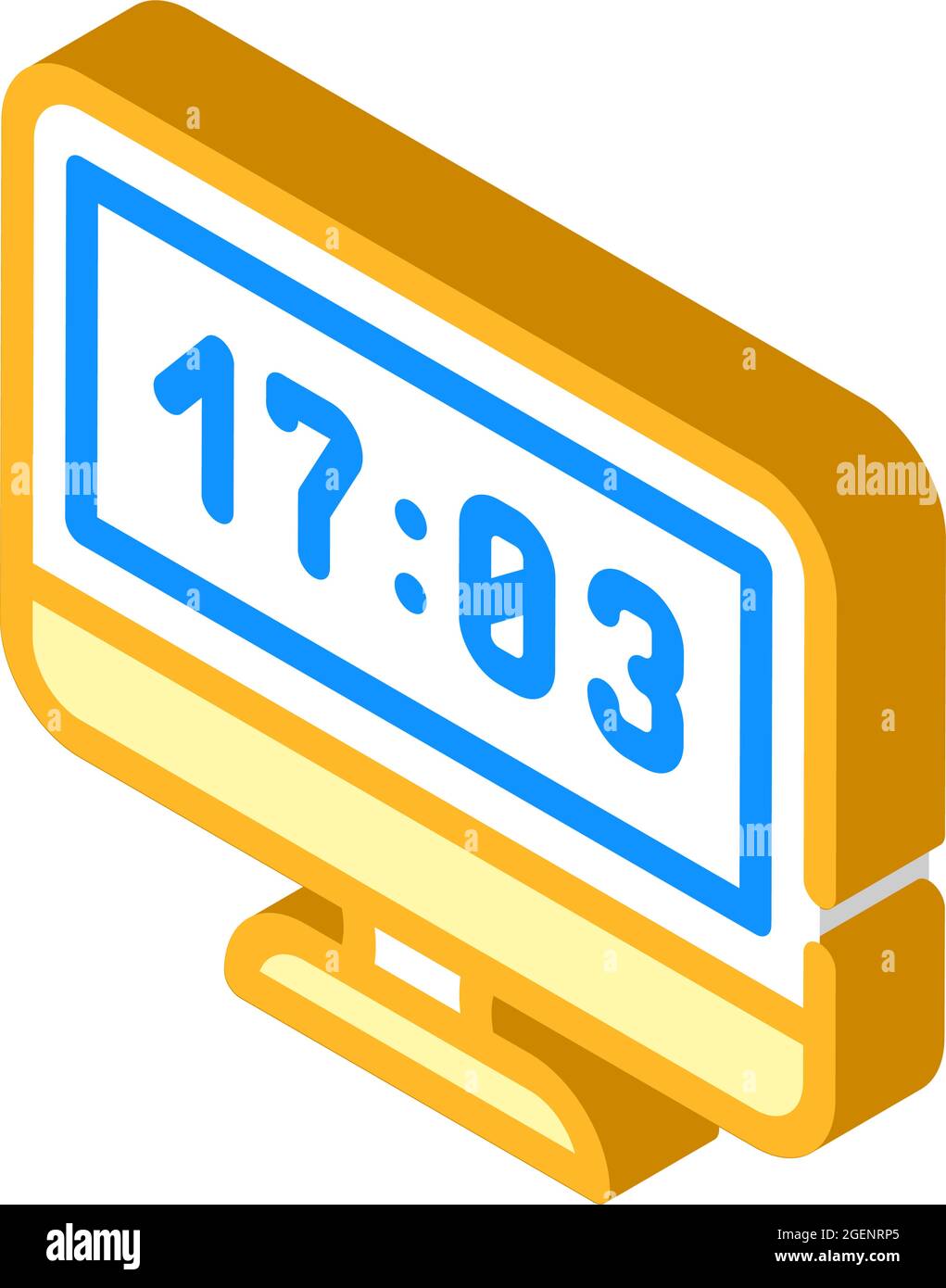 computer clock isometric icon vector illustration Stock Vector Image ...